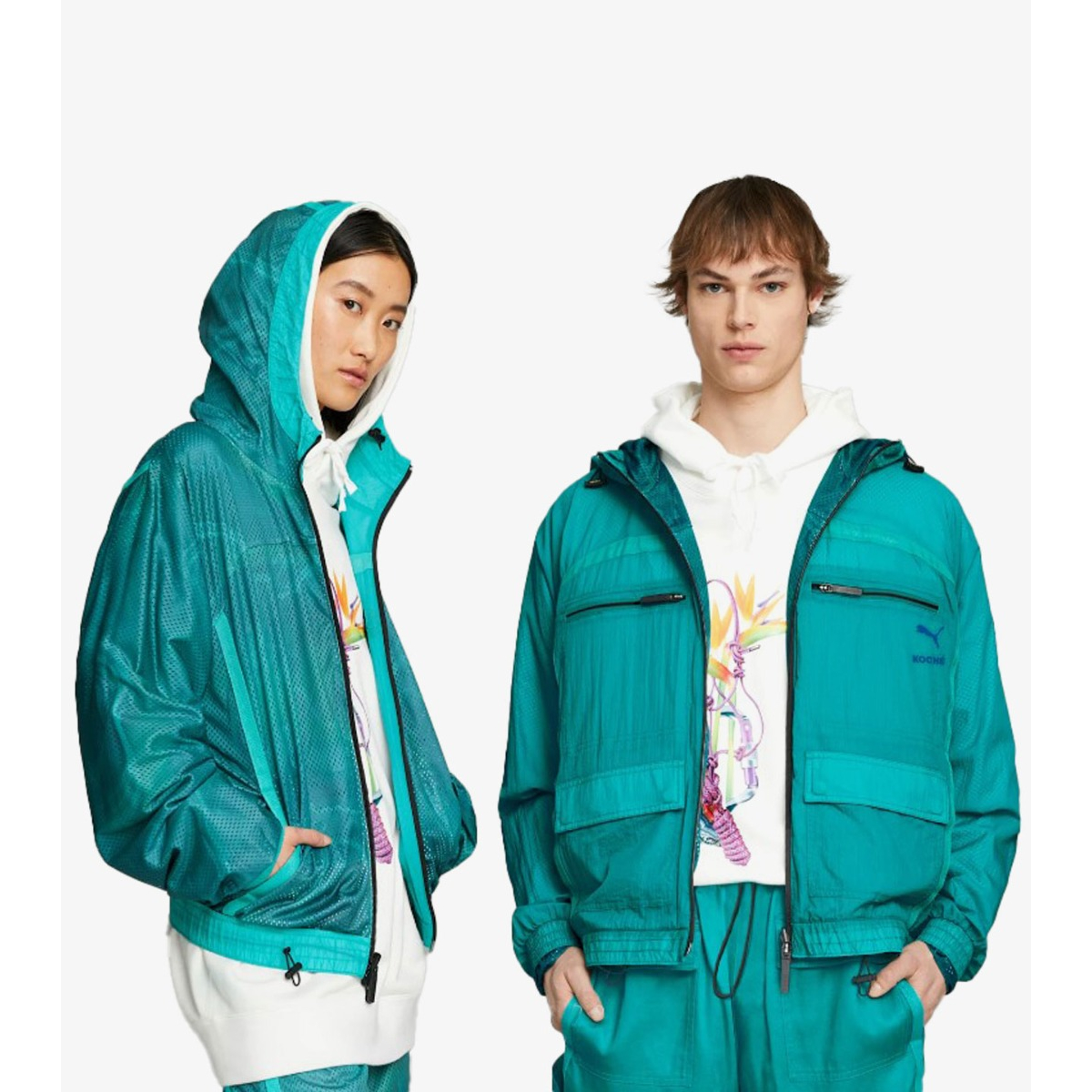 Puma X Koché Reversible Windbreaker Blue Teal - CornerStreet