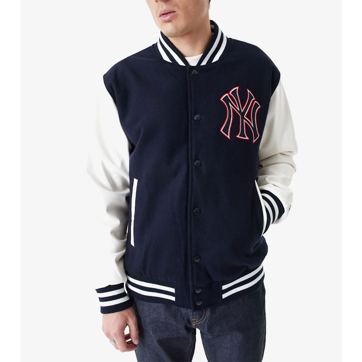 New Era Varsity Jacket New York Yankees Mlb Navy - CornerStreet