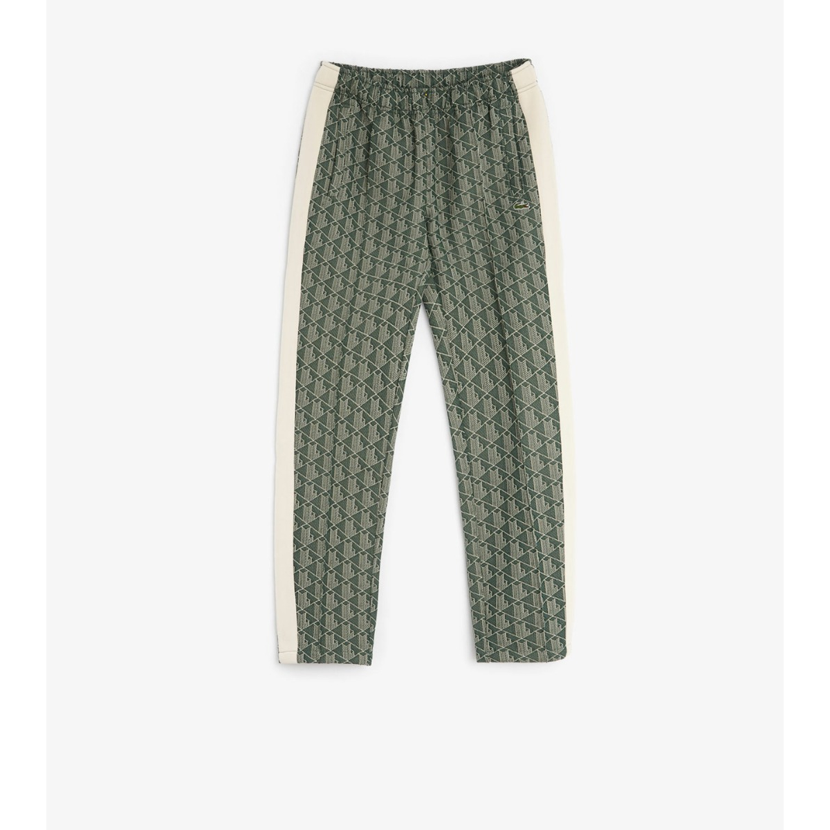Lacoste Live Monogram Print Trackpants Green Beige - CornerStreet