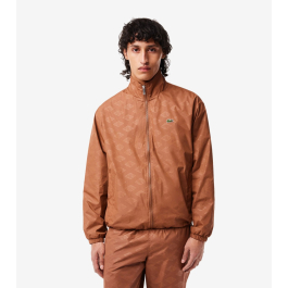 Lacoste Live Monogram Print Track Jacket Light Brown. - CornerStreet