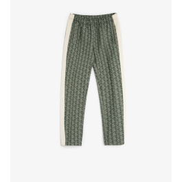 Lacoste Live Monogram Print Trackpants Green Beige - CornerStreet